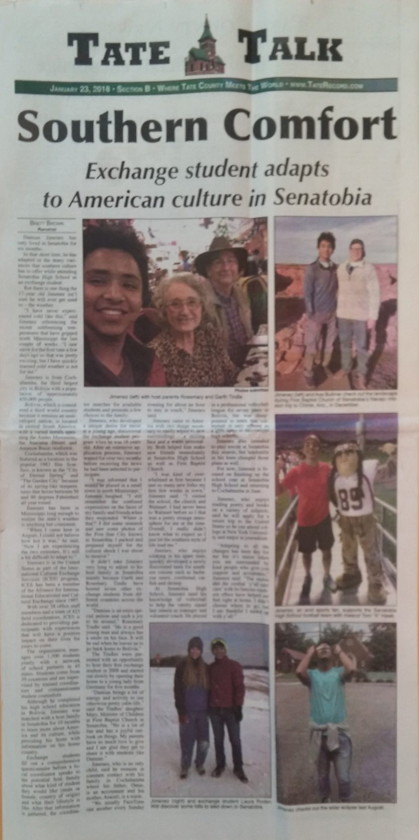 Exchange student adapts to American culture in Senatobia | ICES USA